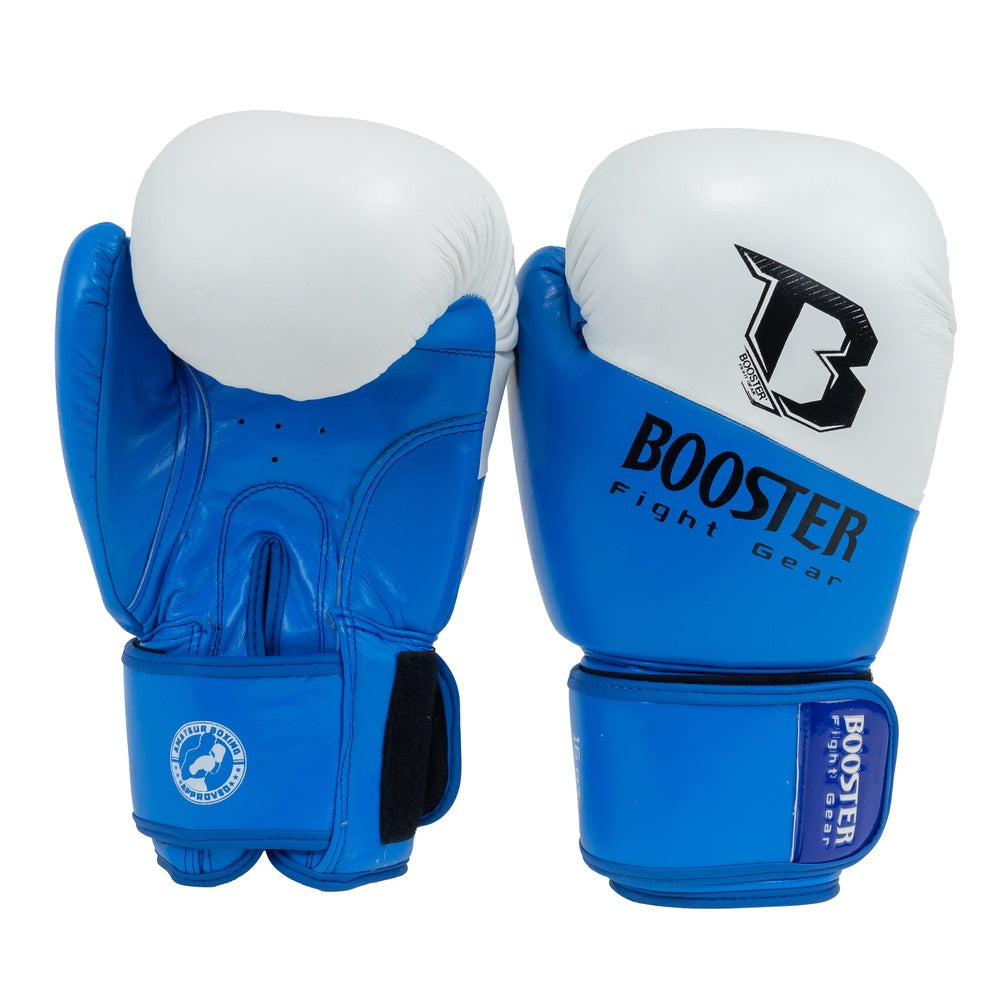 Booster Bokshandschoenen Thunder Series 2 Blauw/Wit | Kickboxing-shop.nl
